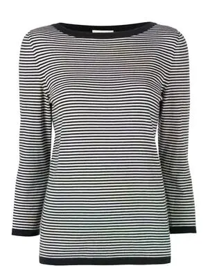Celine Striped Cashmere Jumper - Blue