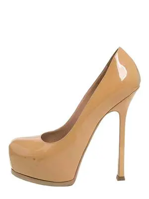Saint Laurent 145mm Platform Pumps - Neutrals