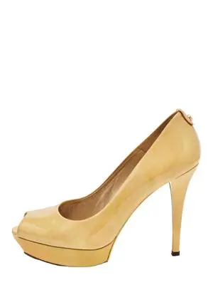 STUART WEITZMAN 125mm Leather Heeled Pumps - Yellow