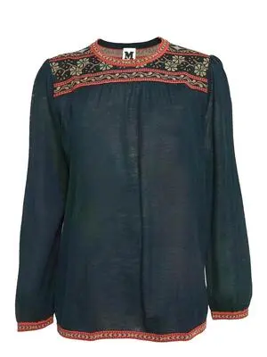 Missoni Floral-embroidered Knit Top - Blue