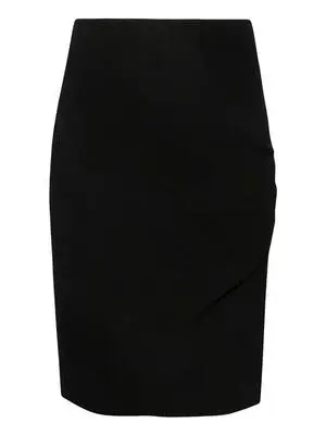 Versace 1990s Wool Pencil Skirt - Black