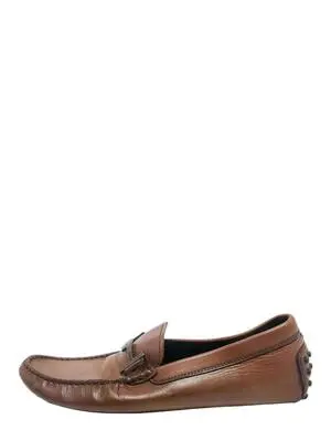 TOD'S Double T Leather Loafers - Brown