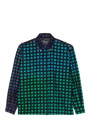 Versace 1990s Geometric-print Shirt - Black