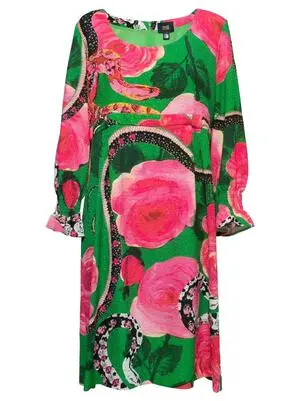 Roberto Cavalli Floral-print Midi Dress - Green