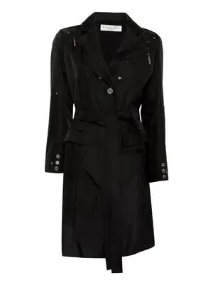 Dior 2000s Belted Trench Coat - Black