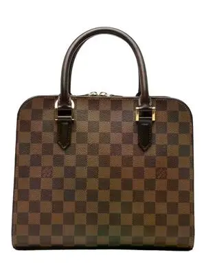 LOUIS VUITTON Damier Ebene Triana Handbag - Brown