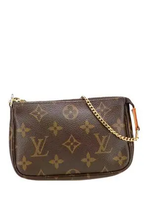LOUIS VUITTON 2004 Monogram Mini Pochette Accessoires - Brown