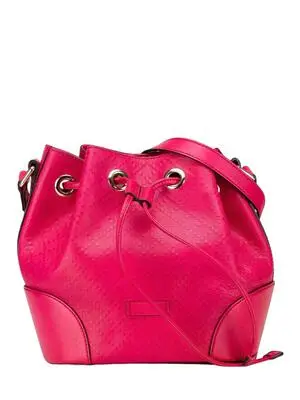 Gucci Diamante Leather Bucket Bag - Pink