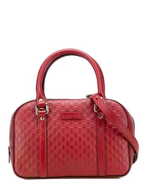 Gucci Small Micro Guccissima Bree Satchel - Red