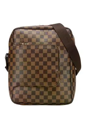 LOUIS VUITTON 2004 Damier Ebene Olav Mm Crossbody Bag - Brown