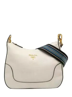 Prada Vitello Phenix Crossbody Bag - White