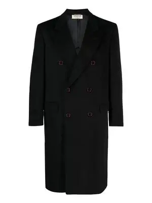 A.N.G.E.L.O. VINTAGE CULT 1990 Double-breasted Cashmere Coat - Black