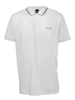 BOSS Three-button Placket Polo Shirt - White