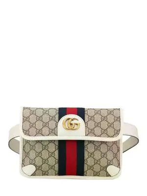 Gucci Gg Supreme Ophidia Belt Bag - Brown