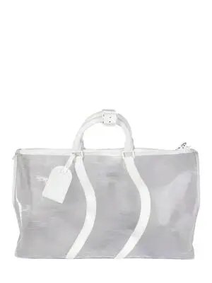 LOUIS VUITTON Keepall Bandouliere 50 Travel Bag - Neutrals