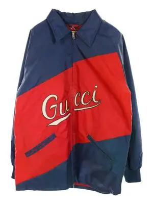Gucci 2010s Logo-embroidered Jacket - Blue