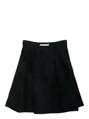 Dior Floral Embossed A-line Skirt - Black