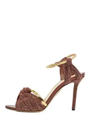 CHARLOTTE OLYMPIA 100mm Twisted Lurex Sandals - Brown