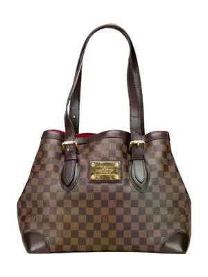 LOUIS VUITTON Damier Ebene Hampstead Mm Tote Bag - Brown