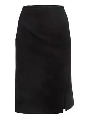 ARMANI Vintage High-waist Side-slit Skirt - Black