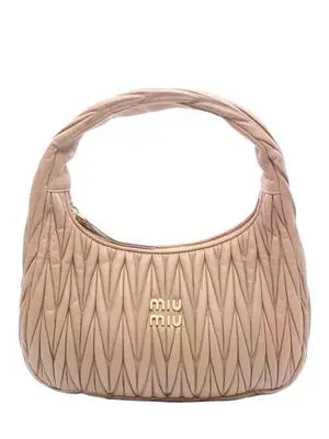Miu Miu Leather Wonder Hobo Bag - Pink