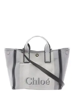 Chloé Embroidered Tote Bag - Grey