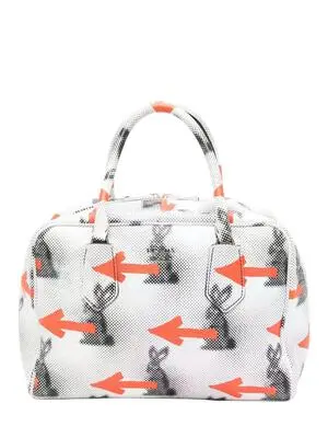 PRADA Rabbit-Print Two-Way Bag