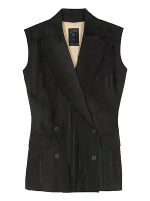 Jean Paul Gaultier 1980s Pinstriped Double-breasted Waistcoat - Brown