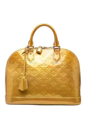 LOUIS VUITTON 2012 Monogram Vernis Alma Pm Handbag - Gold