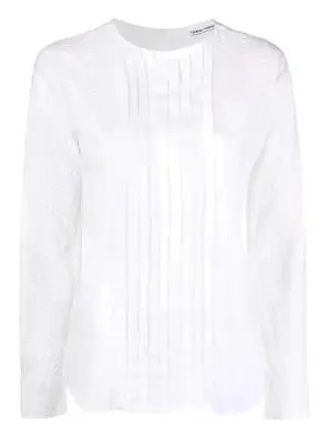 Giorgio Armani 1970s Pleated Button-up Shirt - White