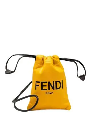 Fendi 2000-2010 Mini Nappa Drawstring Pouch - Yellow