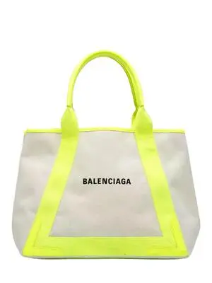Balenciaga Navy Cabas M Tote Bag - Brown