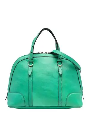 Gucci Small Leather Dome Satchel - Green