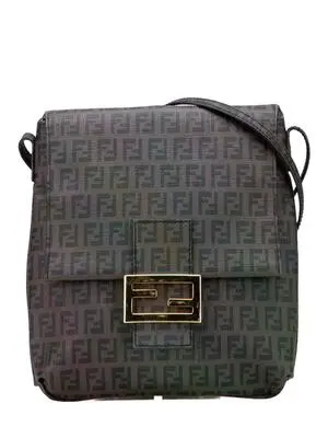 Fendi 2000-2010 Zucchino Spalmati Crossbody Bag - Brown