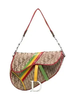 Dior 2004 Rasta Line Saddle Bag - Brown
