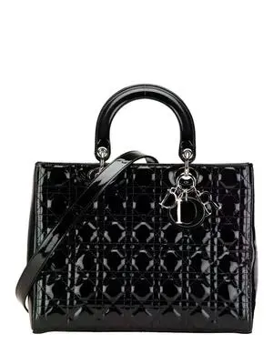 DIOR Christian Dior 2017 Large Cannage Lady Dior Satchel