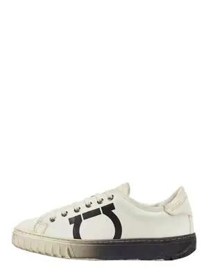 FERRAGAMO Cube 8 Leather Sneakers - White