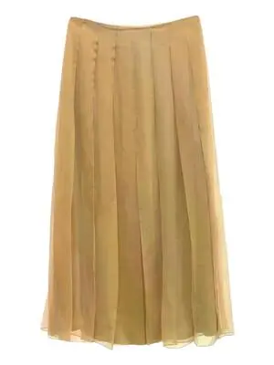 Gucci 2000's Silk Midi Skirt - Pink