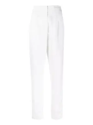 Versace 2000s High-waisted Straight-leg Trousers - White