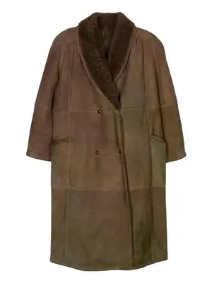 Valentino Garavani 1980s Shearling Coat - Brown