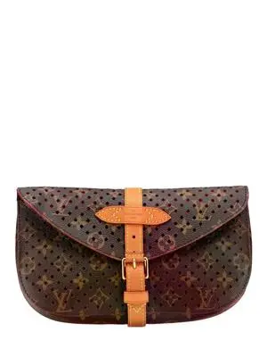 LOUIS VUITTON 2011 Monogram Flore Saumur Clutch - Brown