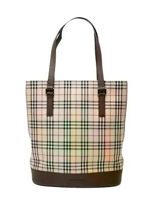 Burberry House Check Canvas Tote Bag - Brown