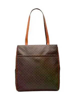 Celine Macadam Coated Canvas Tote Bag - Brown