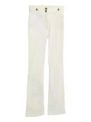 Elisabetta Franchi High-rise Wide Leg Jeans - White