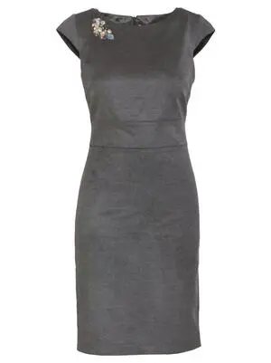 Blumarine Rhinestone-embellished Dress - Grey