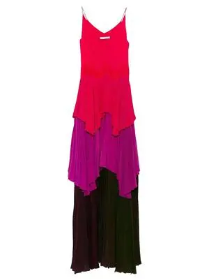 Givenchy Plissé-effect Maxi Dress - Pink