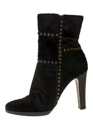 LE SILLA 105mm Studded Boots - Brown