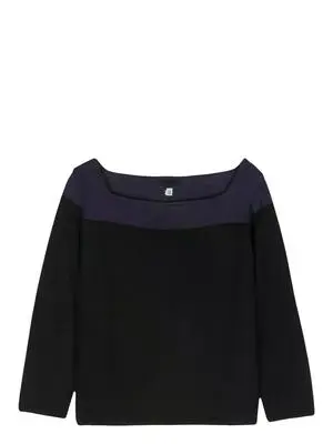 Versace 2000s Colour-block Jumper - Black