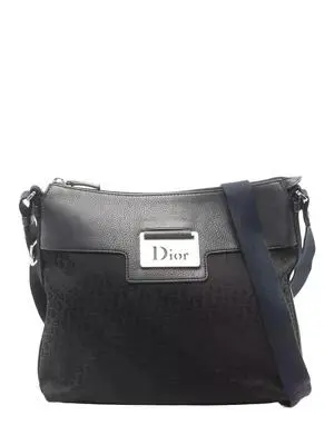 Dior Trotter Monogram Shoulder Bag - Black