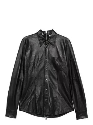 A.N.G.E.L.O. VINTAGE CULT 1990s Button-up Leather Shirt - Black